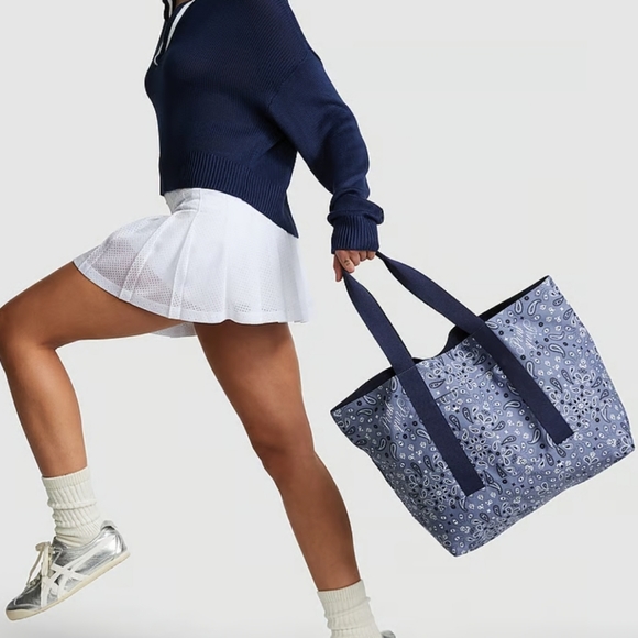 Victoria's Secret | Bags | New Victorias Secret Reversible Blue Bandana ...